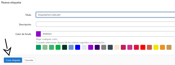 Crear una etiqueta personalizada para un tablero de trabajo en GitLab – DevCodeLight
