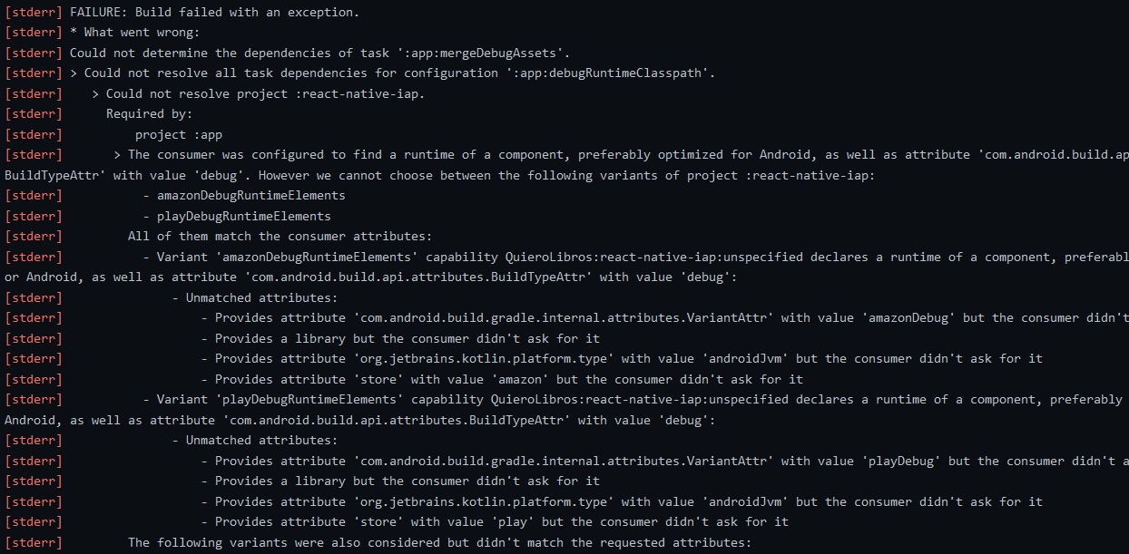 Fixing Could Not Resolve Project React Native Iap Error When