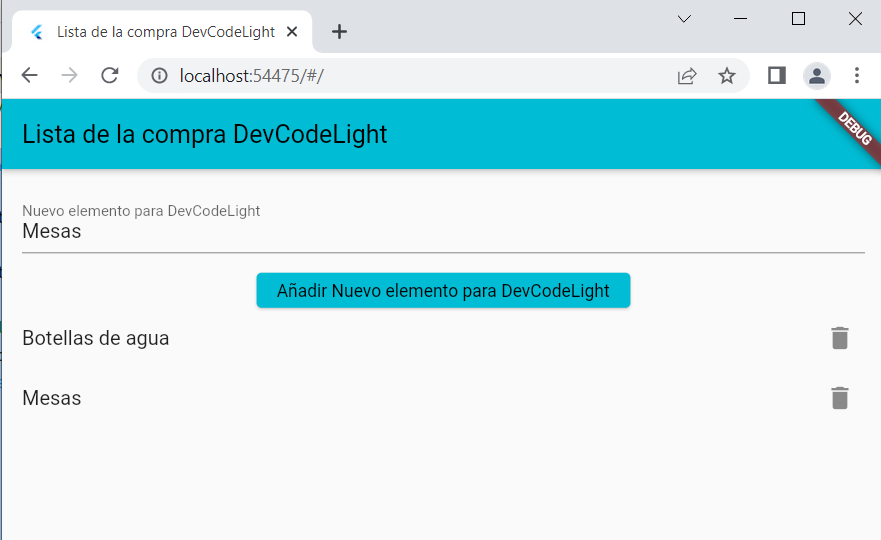 Crear una lista sencilla en Flutter – Dart – DevCodeLight