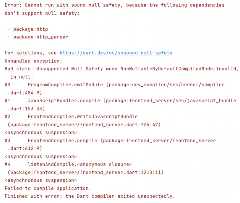 Error compiling a Flutter application with API connection – DevCodeLight